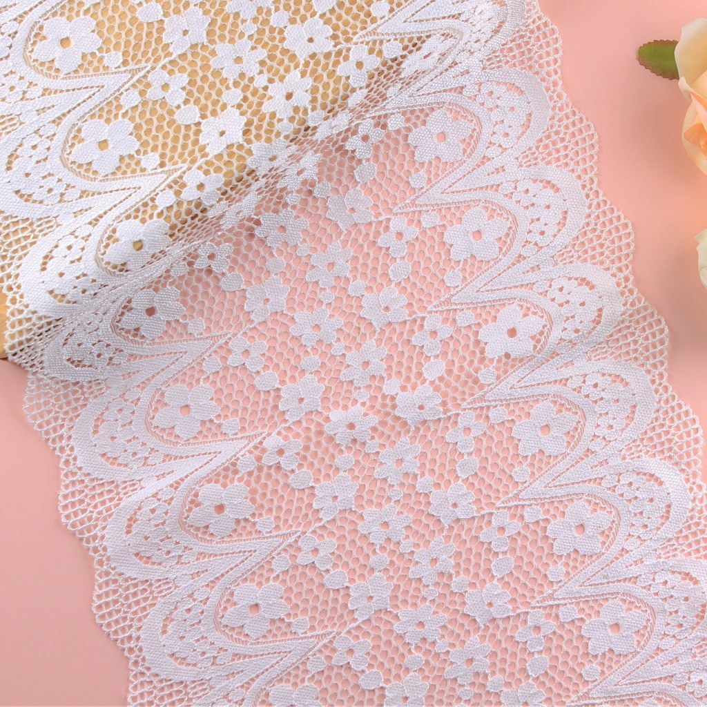 New Stretch High Quality 22.5cm Wide Strip Lace Trim for Female ...
